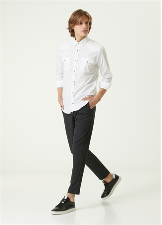Beymen Club Erkek Slim Fit Beyaz Poplin Gömlek S Beymen Club Erkek Slim Fit Beyaz Poplin Gömlek S