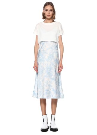 Allsaints Kadın Imo Gri T-shirt Detaylı Midi Elbise Mavi 6 EU