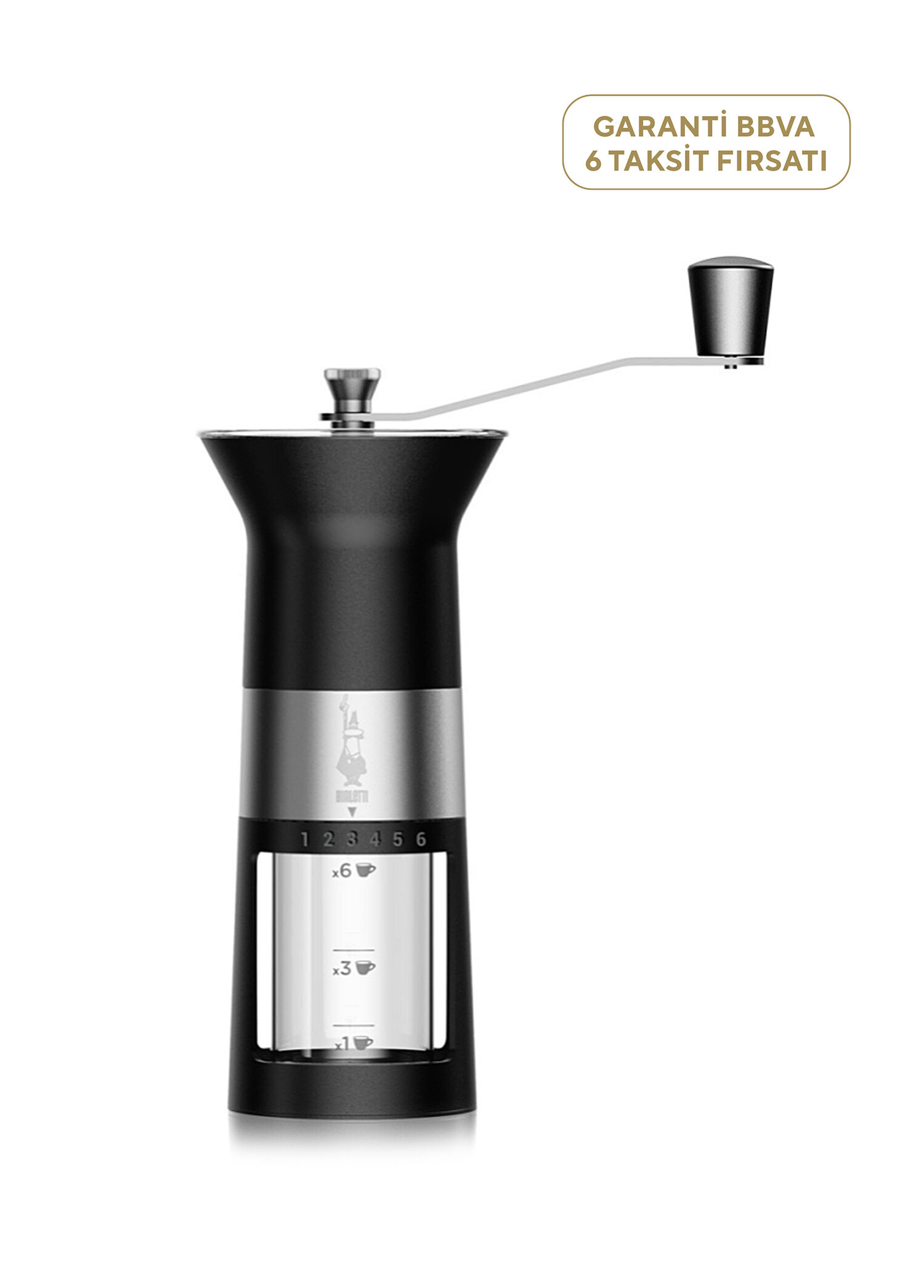Bialetti - Steel Matte Black Coffee Grinder