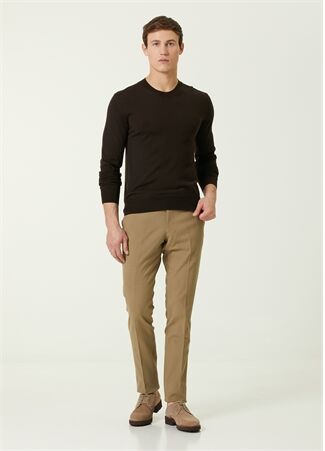 Rota Erkek Kahverengi Yün Pantolon 50 IT