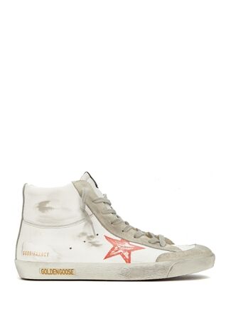 Golden Goose Erkek Francy Beyaz Logolu Deri Sneaker 39 EU Golden Goose Erkek Francy Beyaz Logolu Deri Sneaker 39 EU