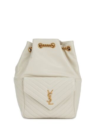 Kadın Joe Beyaz Logolu Deri Sırt Çantası Bej EU Kadın Joe Beyaz Logolu Deri Sırt Çantası Bej EU