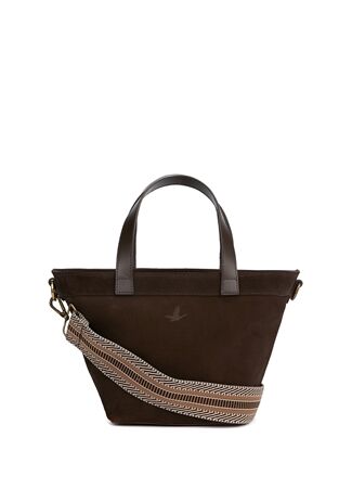 Beymen Club Kadın Kahverengi Vejetal Detaylı Süet Omuz Çantası EU Beymen Club Kadın Kahverengi Vejetal Detaylı Süet Omuz Çantası EU