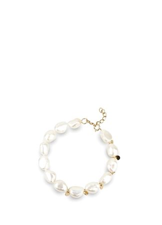 Lulu Jewelery Kadın İncili Gümüş Rengi Bileklik Altın EU