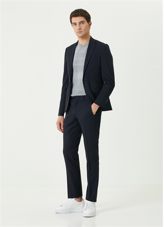 Beymen Club Erkek Lacivert Twill Dokulu Takım Elbise 46 Beymen Club Erkek Lacivert Twill Dokulu Takım Elbise 46