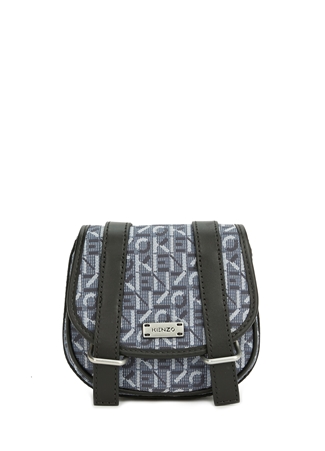 Kenzo Kadın Siyah Mavi Logo Jakarlı Bel Çantası EU Kenzo Kadın Siyah Mavi Logo Jakarlı Bel Çantası EU