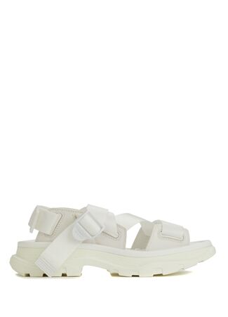 Alexander McQueen Kadın Beyaz Bantlı Sandalet 36 EU