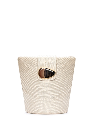 Bago Kadın Naomi Beyaz Bucket Form El Örgüsü Çanta EU Bago Kadın Naomi Beyaz Bucket Form El Örgüsü Çanta EU