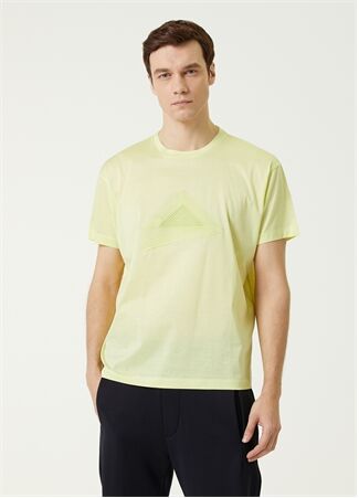 Emporio Armani Erkek Sarı Logo Detaylı T-shirt M EU