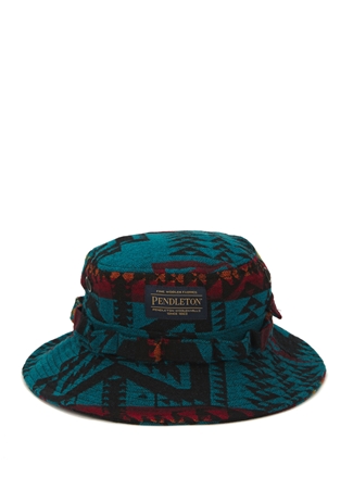 New Era Kadın Pendleton X Adventurer Newera Desenli Şapka Lacivert XS EU