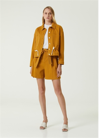 Beymen Collection Kadın Hardal Beli Kuşaklı Şort Sarı 34 Beymen Collection Kadın Hardal Beli Kuşaklı Şort Sarı 34