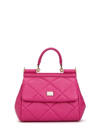 Dolce&Gabbana Kadın Sicily Small Şeftali Deri Omuz Çantası Pembe EU Dolce&Gabbana Kadın Sicily Small Şeftali Deri Omuz Çantası Pembe EU