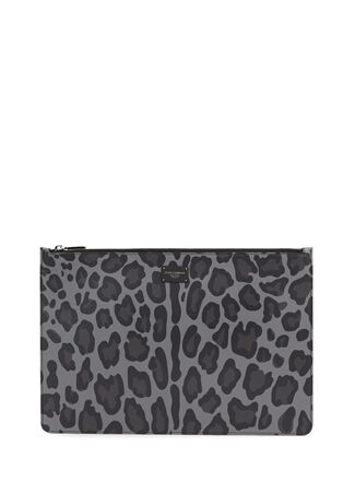 Dolce&Gabbana Erkek Gri Leopar Desenli Deri Cüzdan EU Dolce&Gabbana Erkek Gri Leopar Desenli Deri Cüzdan EU