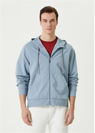 Z Zegna Erkek Mavi Kapüşonlu Sweatshirt L It Z Zegna Erkek Mavi Kapüşonlu Sweatshirt L It