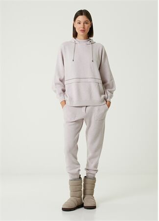 Brunello Cucinelli Kadın Pembe Ribli Yün Eşofman Altı S EU