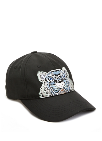 Kenzo Kadın Siyah Logo Nakışlı Şapka Eu