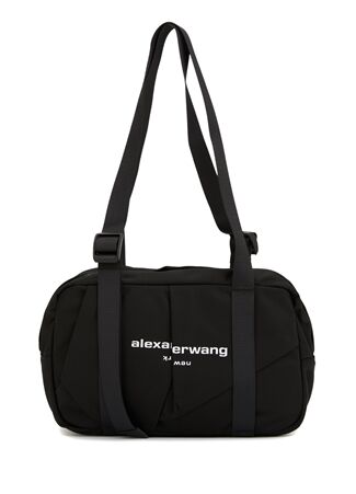 Alexander Wang Kadın Siyah Logo Baskılı Omuz Çantası EU