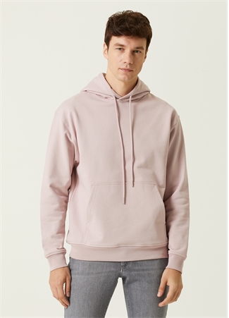 Closed Erkek Pembe Kapüşonlu Logolu Organik Pamuk Sweatshirt S EU Closed Erkek Pembe Kapüşonlu Logolu Organik Pamuk Sweatshirt S EU