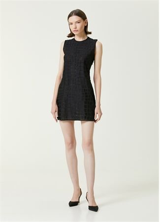 Coperni Kadın Siyah Desenli Kolsuz Mini Elbise 36 IT
