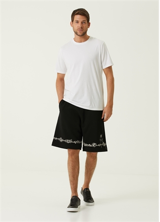 Givenchy Erkek Siyah Kontrast Çiçek Şeritli Bermuda M EU Givenchy Erkek Siyah Kontrast Çiçek Şeritli Bermuda M EU