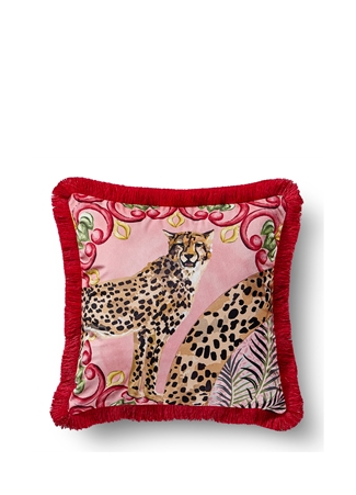 Chiara Alessi Il Giardino Leopar Desenli Dekoratif Yastık Çok Renkli Chiara Alessi Il Giardino Leopar Desenli Dekoratif Yastık Çok Renkli