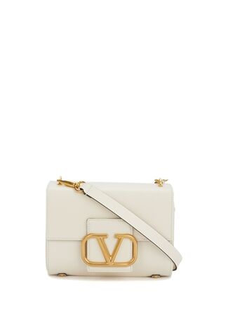 Valentino Garavani Kadın Krem Logo Detaylı Çanta Bej EU