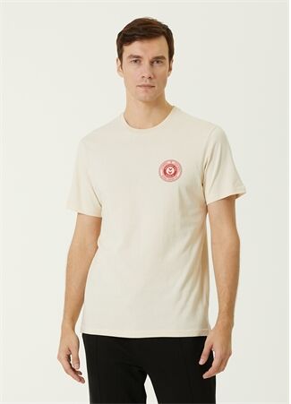 Hummel Hive Erkek Michael Ekru Logolu T-shirt Bej S EU