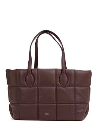 Khaite Kadın Bordo Kapitone Dokulu Deri Çanta EU