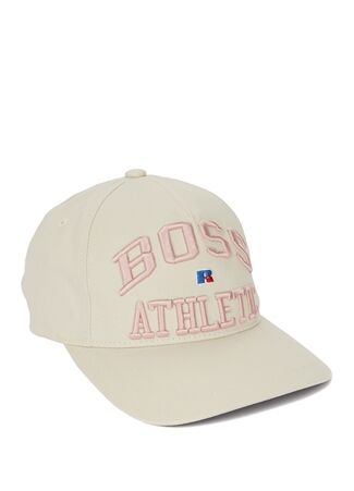 Boss Erkek Bej Logo Nakışlı Şapka EU
