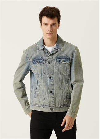 Palzileri Lab Erkek Mavi Polo Yaka Denim Mont Lacivert 50 IT Palzileri Lab Erkek Mavi Polo Yaka Denim Mont Lacivert 50 IT