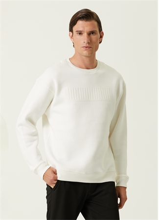 Network Erkek Comfort Fit Beyaz Baskılı Sweatshirt Bej S EU Network Erkek Comfort Fit Beyaz Baskılı Sweatshirt Bej S EU