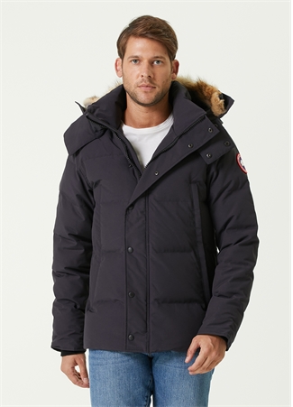 Canada Goose Erkek Wyndham Lacivert Kapüşonlu Kaban S EU Canada Goose Erkek Wyndham Lacivert Kapüşonlu Kaban S EU