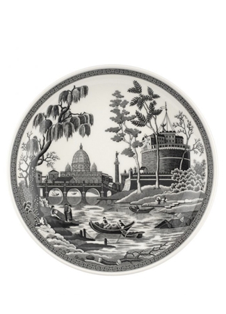 Spode Heritage Siyah Desenli Porselen Çorba Tabağı Çok Renkli Spode Heritage Siyah Desenli Porselen Çorba Tabağı Çok Renkli