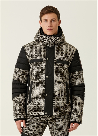 Balmain Erkek Siyah Gri Kapüşonlu Logo Desenli Kayak Montu 52 It Balmain Erkek Siyah Gri Kapüşonlu Logo Desenli Kayak Montu 52 It