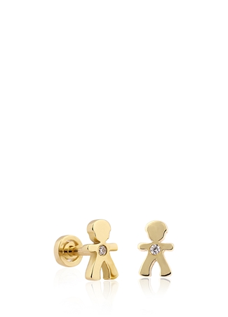 Collection-Pimiento Kadın Tiny Treasure Yeşil Altın Rengi Tekli Küpe EU Collection-Pimiento Kadın Tiny Treasure Yeşil Altın Rengi Tekli Küpe EU