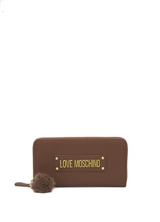 Love Moschino Kadın Kahverengi Logolu Cüzdan EU