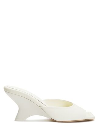 Gia Borghini Kadın Beyaz Deri Terlik 36 Eu