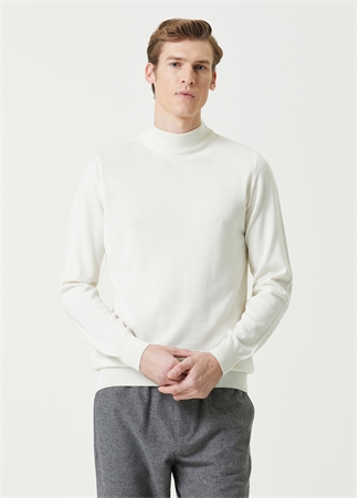 Beymen Erkek Ekru Yarım Balıkçı Yaka Yün Kazak Bej S EU Beymen Erkek Ekru Yarım Balıkçı Yaka Yün Kazak Bej S EU