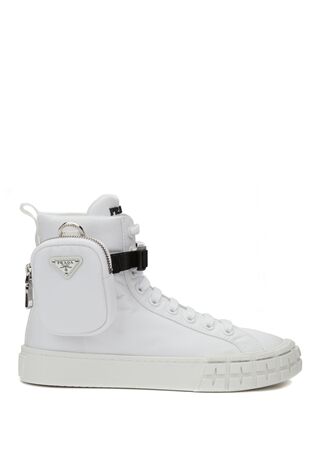 Prada Kadın Beyaz Çıkarılabilir Aksesuar Detaylı Sneaker 36 EU