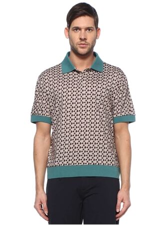 Palzileri Lab Erkek Bordo Desenli Polo Yaka T-shirt 50 IT