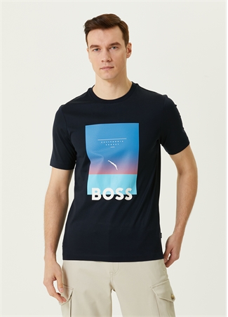 Boss Erkek Siyah Fotoğraf Baskılı T-shirt Lacivert S Eu Boss Erkek Siyah Fotoğraf Baskılı T-shirt Lacivert S Eu