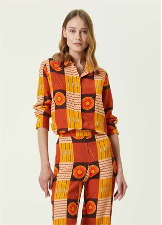 Anim Kadın Aniverse 2 Desenli İpek Gömlek XS EU Anim Kadın Aniverse 2 Desenli İpek Gömlek XS EU