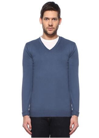 Beymen Erkek Mavi V Yaka Kazak XL EU