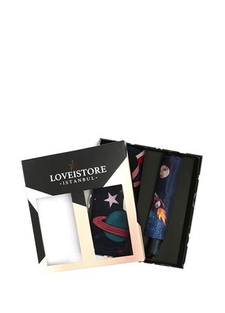Loveiststore Kadın Spazio Uzay Desenli 2li Hediye Seti EU