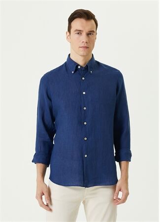 Alessandro Gherardi Erkek GÖMLEK Lacivert 39 IT