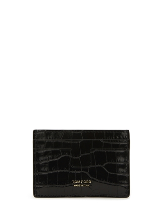 Tom Ford Erkek Siyah Krokodil Dokulu Deri Kartlık EU