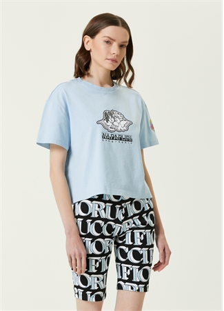Napapijri Kadın Tshirt Mavi L Eu Napapijri Kadın Tshirt Mavi L Eu