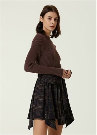 Network Kadın Slim Fit Bordo Kazak XS EU