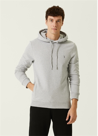 Allsaints Erkek Raven Gri Kapüşonlu Sweatshirt XS EU Allsaints Erkek Raven Gri Kapüşonlu Sweatshirt XS EU