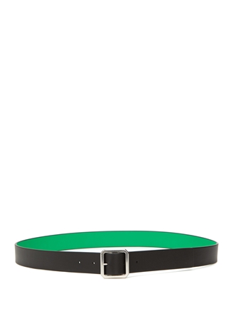 Bottega Veneta Erkek Siyah Yeşil Deri Kemer 05 EU